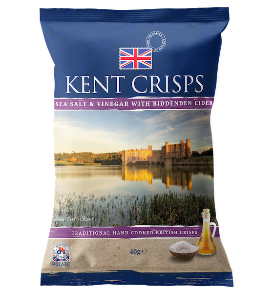 Kent Crisps – Sea Salt & Vinegar with Biddenden Cider (150g) | Lower ...
